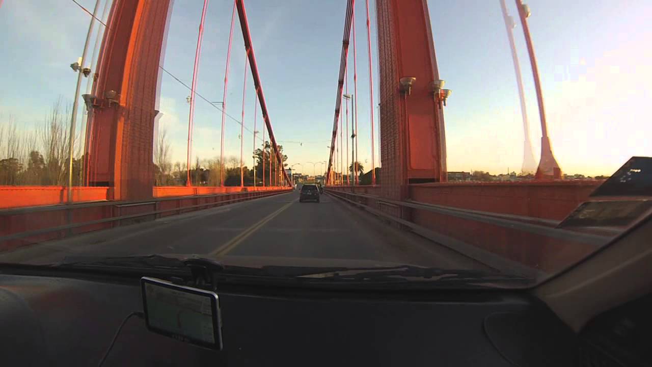 Puente colgante a Necochea rio Quequen grande - YouTube