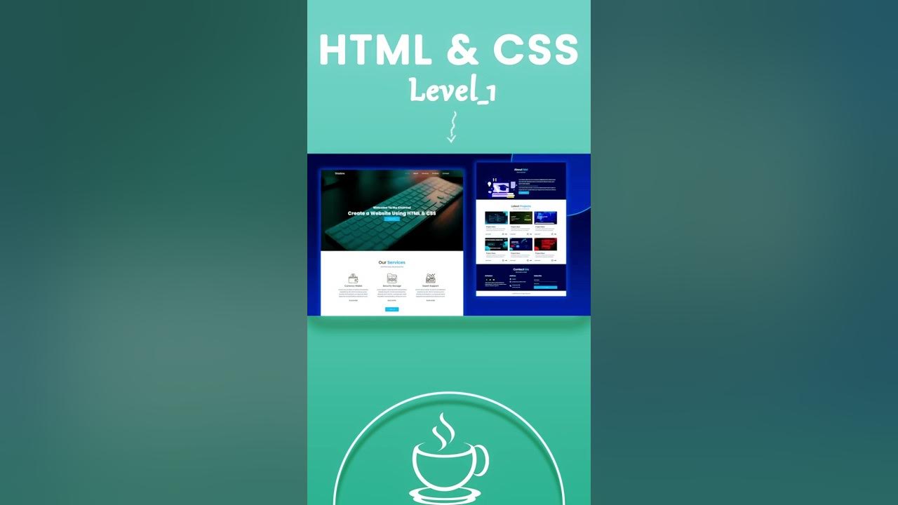 HTML&CSS Completed Website Level One #programming #html5 #css3 #frontend - YouTube