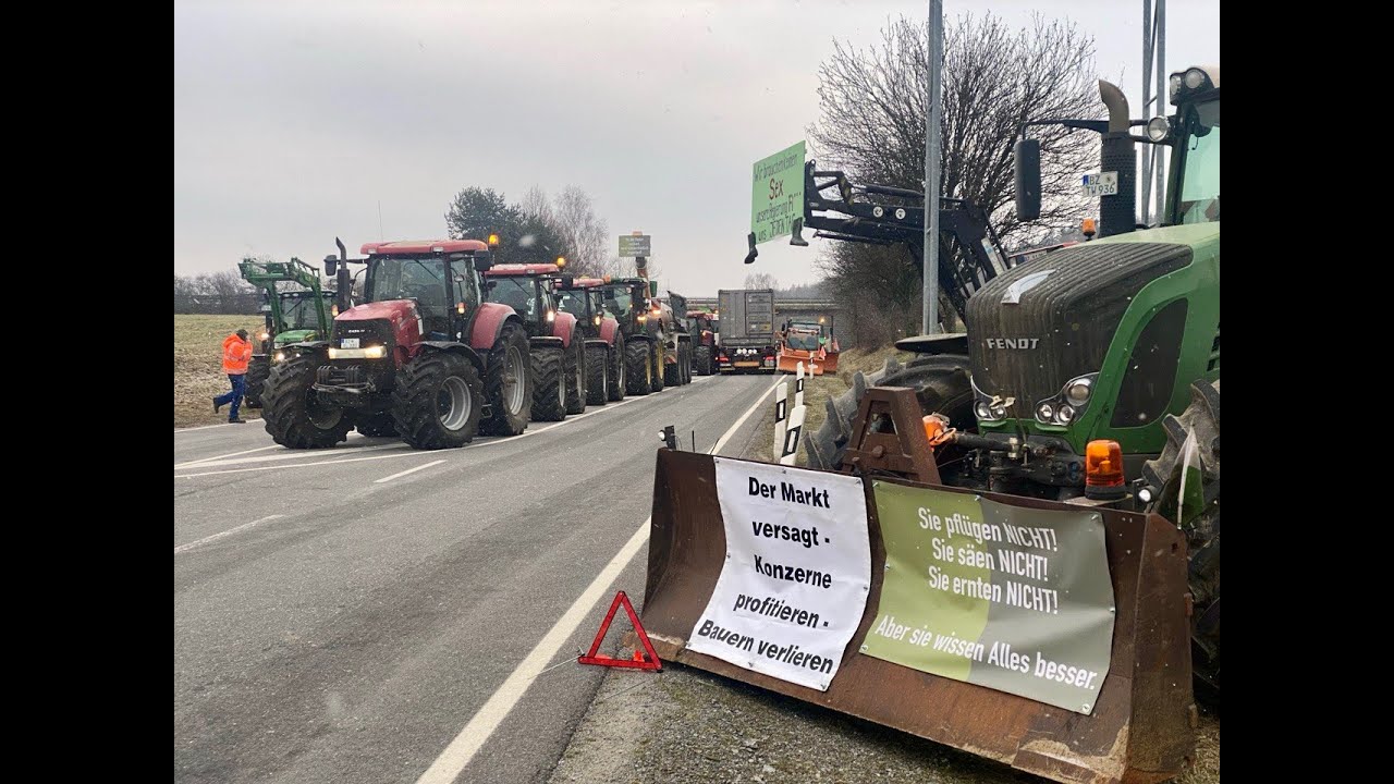 BAUERNPROTEST - A4, Autobahnauffahrt Burkau, 08 01 2024 🕊 - YouTube
