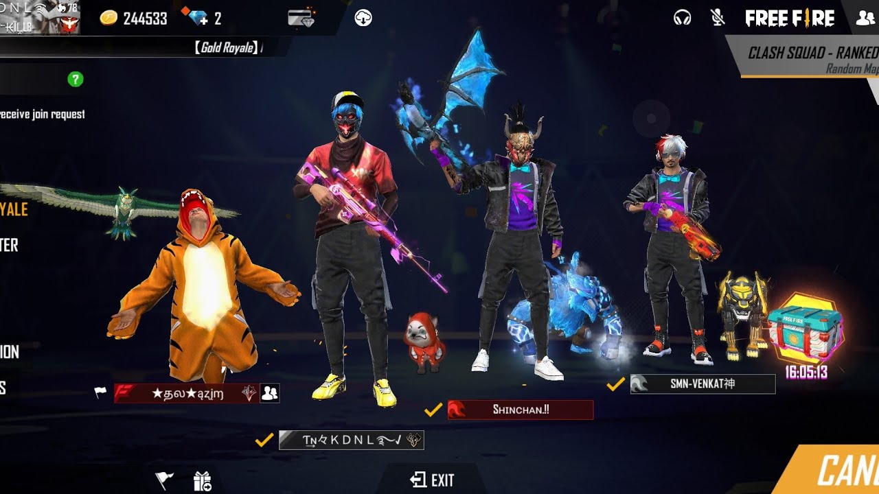 Free fire today team code give way - YouTube