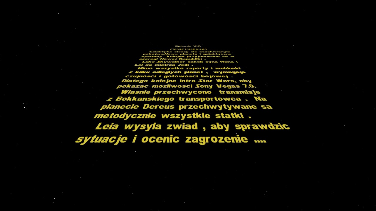 INTRO STAR WARS 2 (Crawling text) Sony Vegas - YouTube