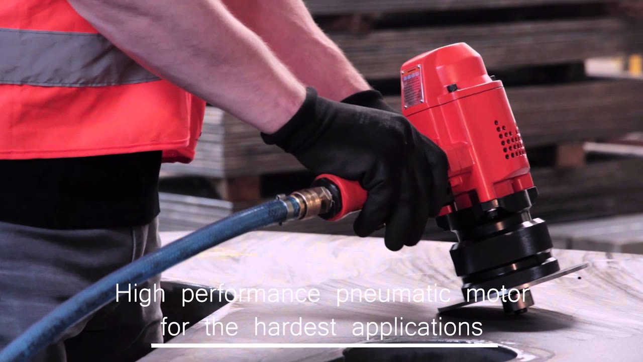 Pneumatic bevelling machine B15 Air - beveler with huge power - YouTube