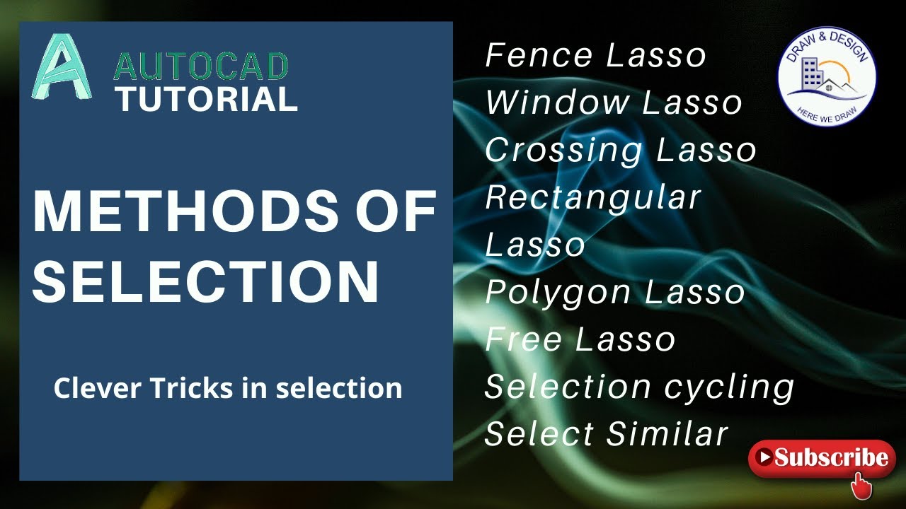 Method of selection | AutoCAD - YouTube