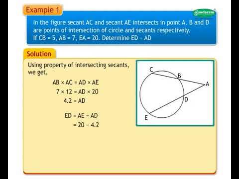 Properties of Intersecting Secants (circle) : SundaramEclass Geometry ...