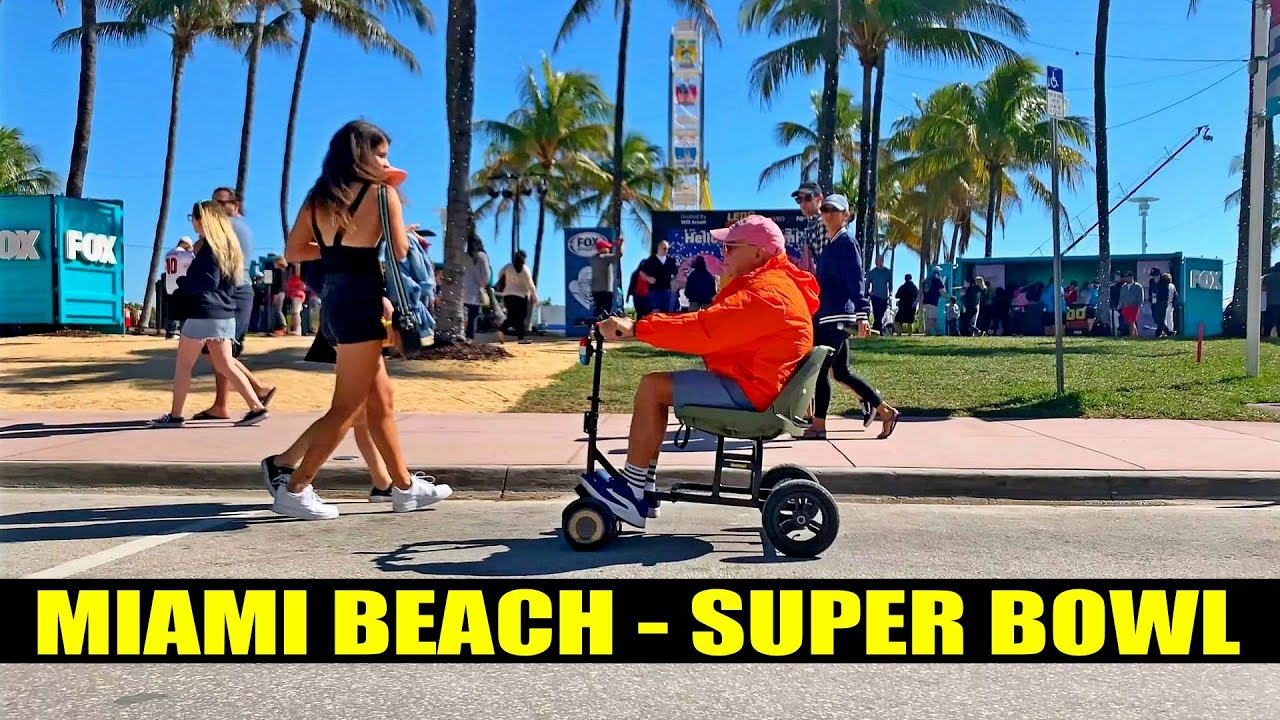 Super Bowl LIV HoverSeat ride along Ocean Drive in Miami Beach - YouTube