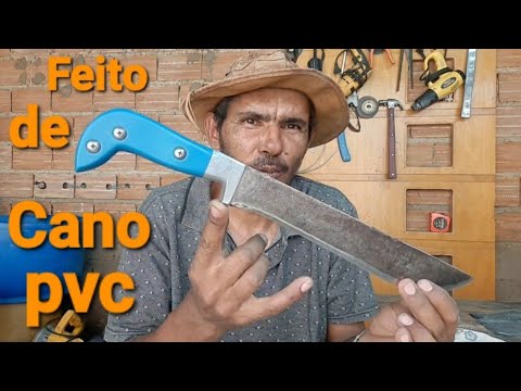 Cabo feito de cano pvc esse ficou perfeito Para essa antiga Faca ...