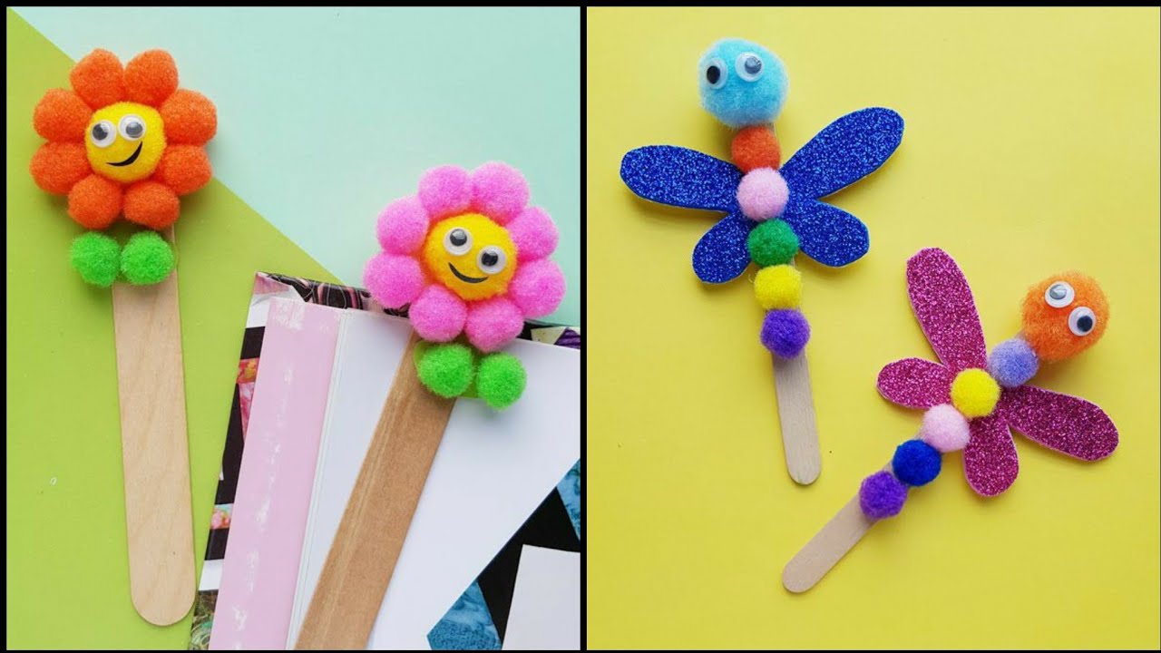 Amazing Pom Pom Popsicle Stick Craft Ideas | Pom-Pom Crafts | Amazing ...