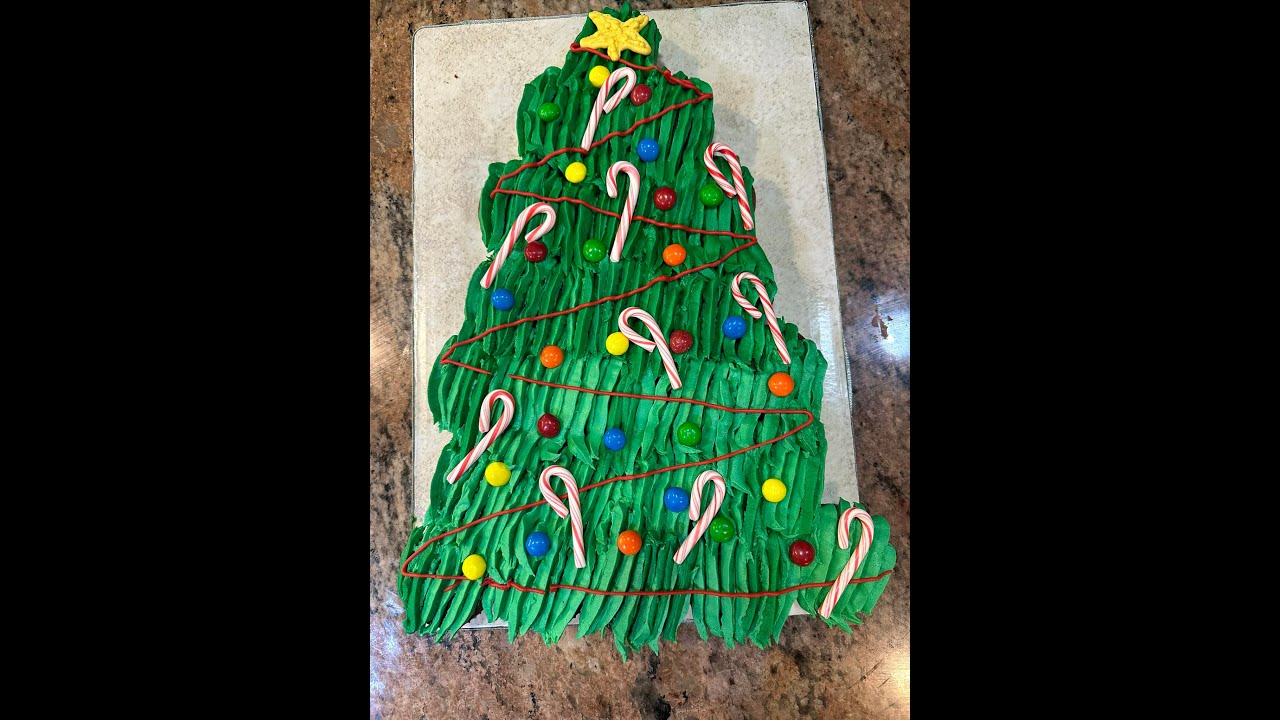Christmas Tree Pull apart cupcake cake - YouTube
