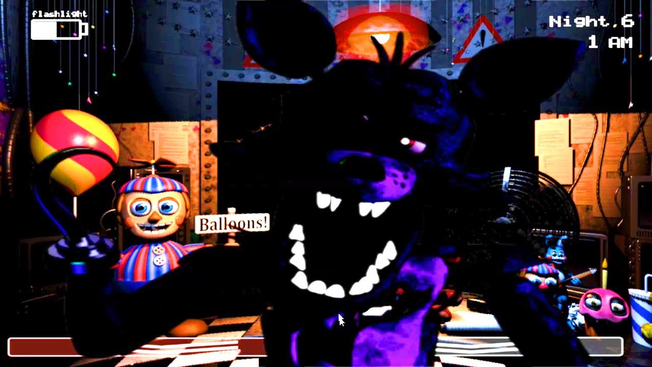 Shadow Foxy in FNaF 2 - YouTube