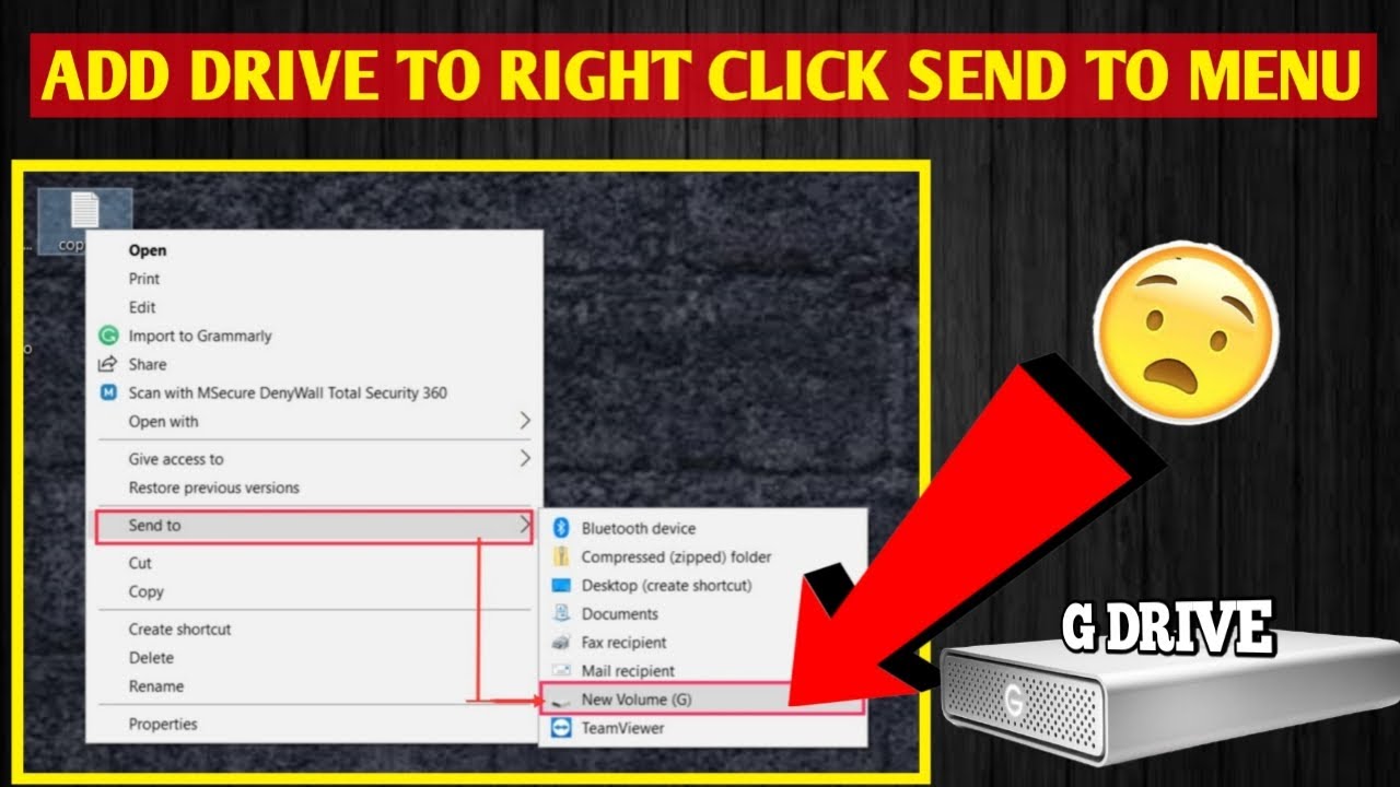 How To Add Drive To Right Click SendTo Menu YouTube how-to-add-drive-to-right-click-sendto-menu-youtube