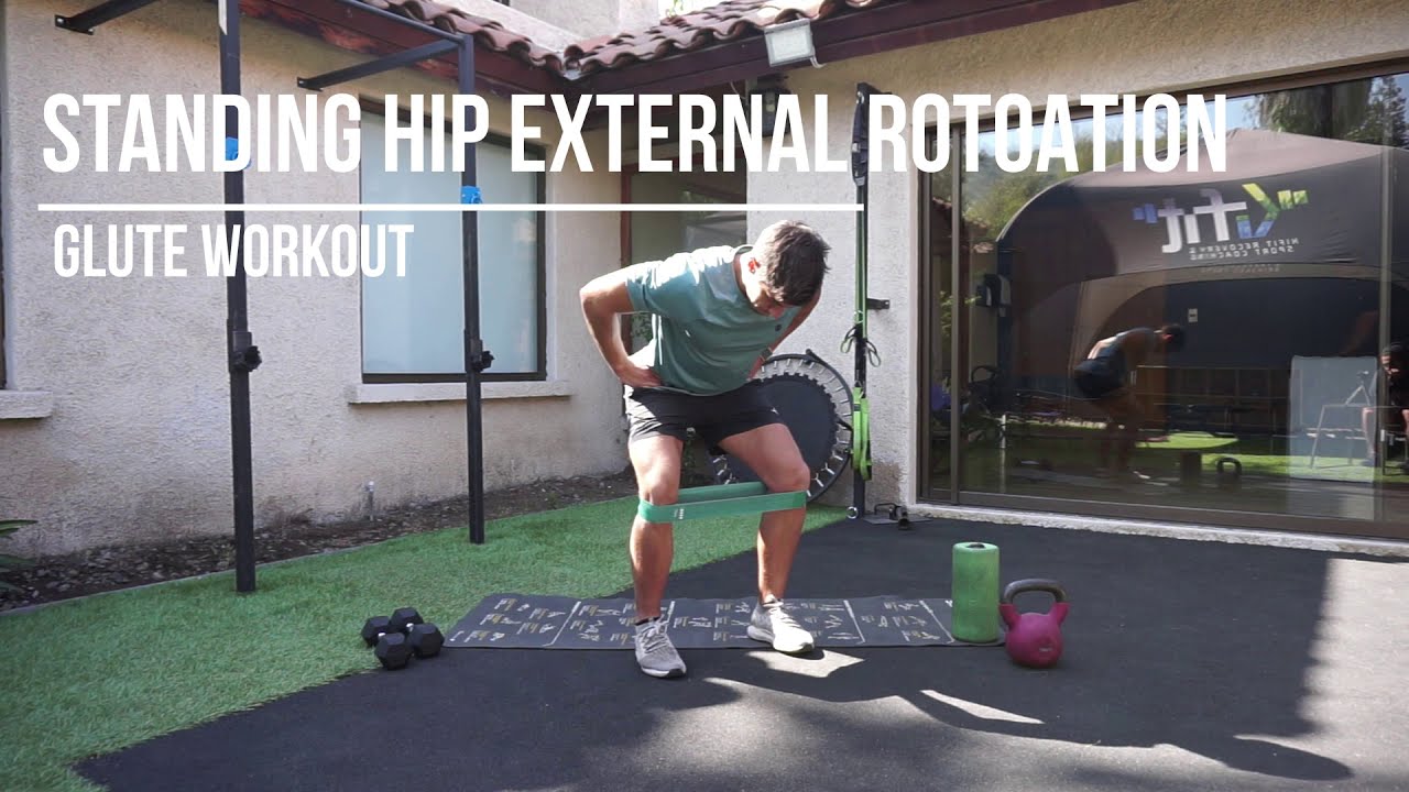 Standing Hip External Rotation - YouTube