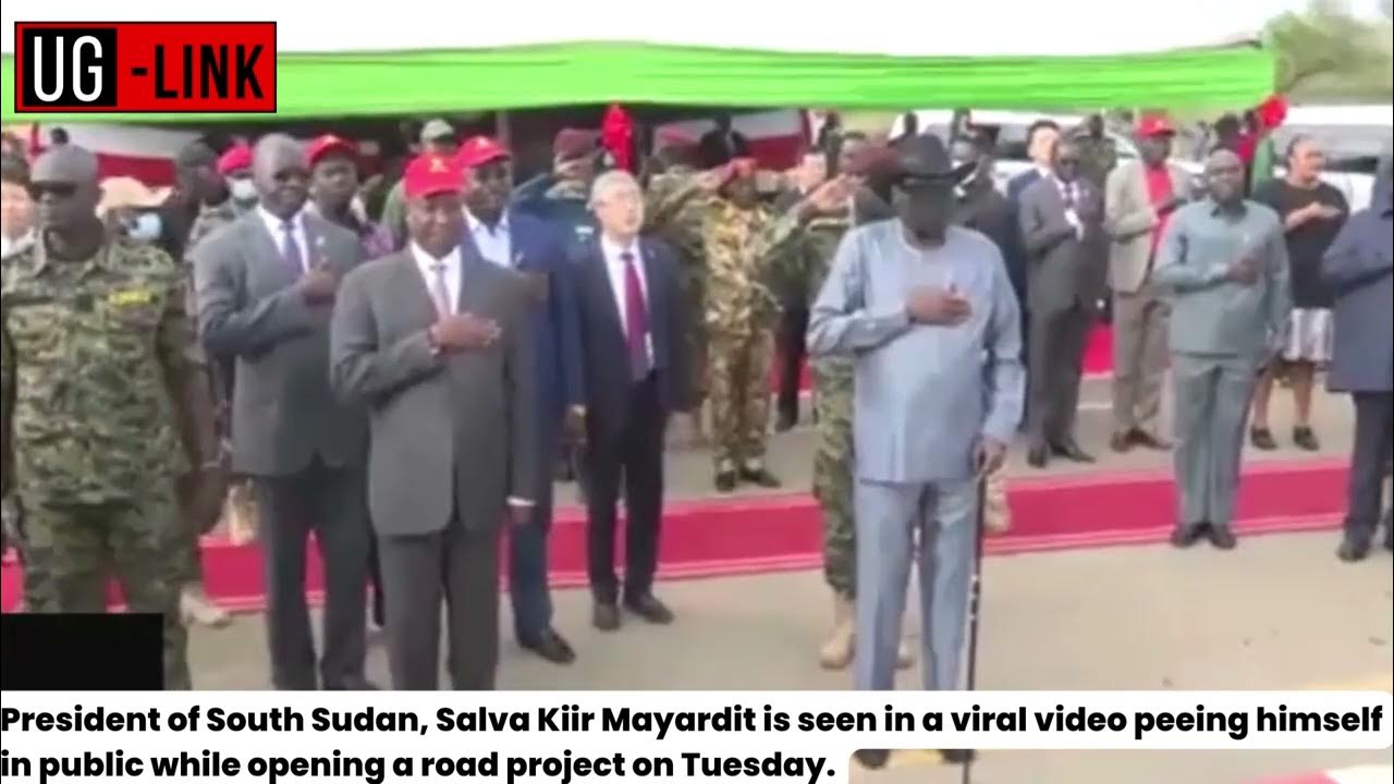 President of South Sudan, Salva Kiir Mayardit is seen in a viral video peeing himself - YouTube
