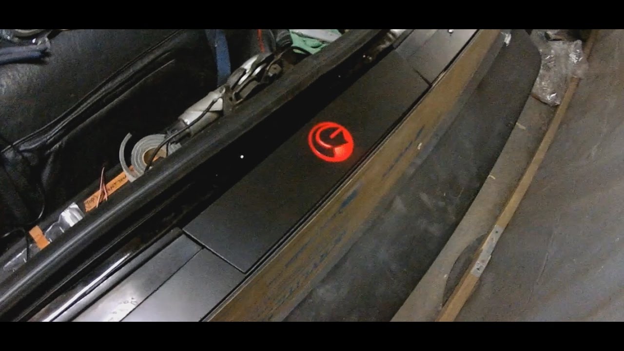 Knight Rider emblem LED install for rear hatch cover - YouTube