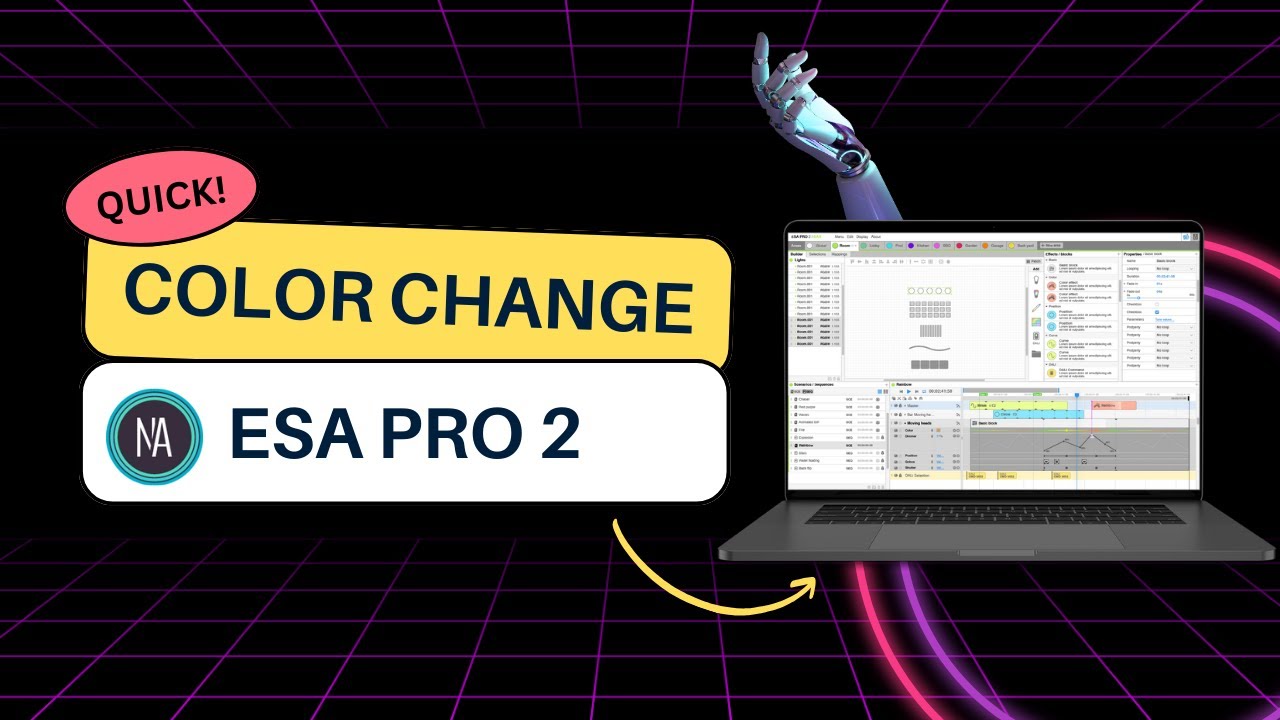 Quick Scene Color Change in ESA Pro 2 | Nicolaudie DMX Software ...