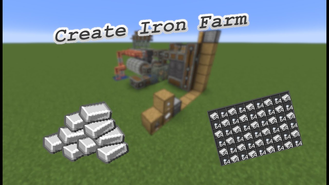 Minecraft Create Mod: Iron Farm Tutorial - YouTube