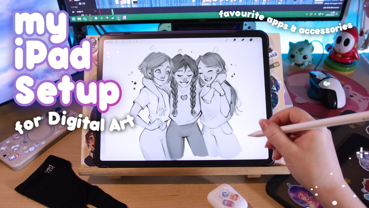 My Cozy iPad setup for DIGITAL ART 🎨 favourite apps, accessories and ...