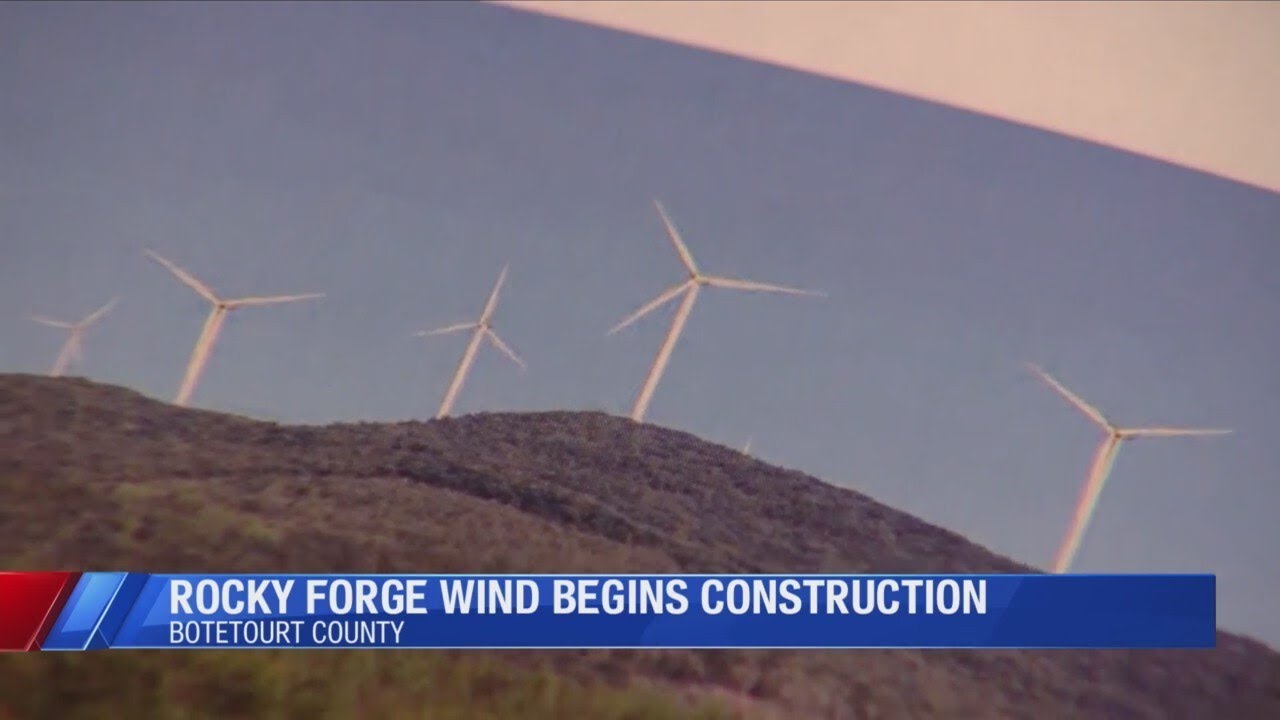 Rocky Forge Wind Farm in Botetourt begins construction Monday - YouTube