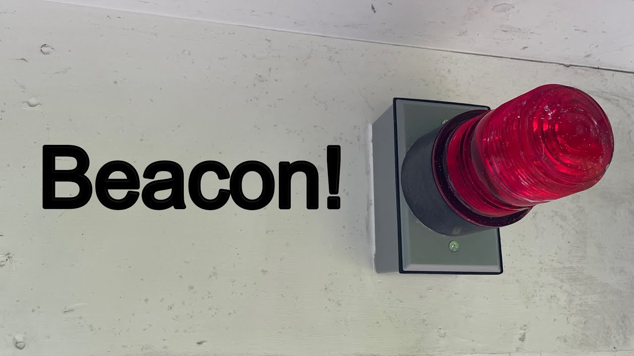 Installing a Red Fire Alarm Beacon Outside | Summer Fire Alarm Upgrades ...