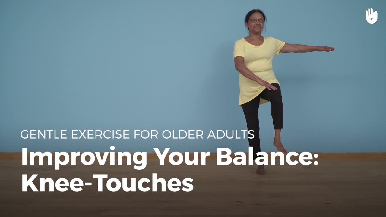 Improve Your Balance: Knee-Touches | Exercise for Older Adults - YouTube