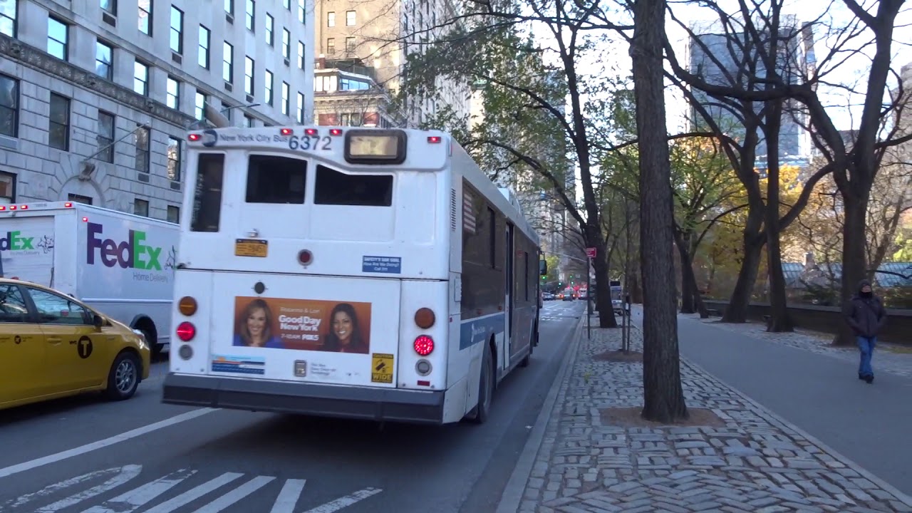 NYC Bus: East Village bound Orion VII 6372 M2 LTD at 65 St/5 Av - YouTube