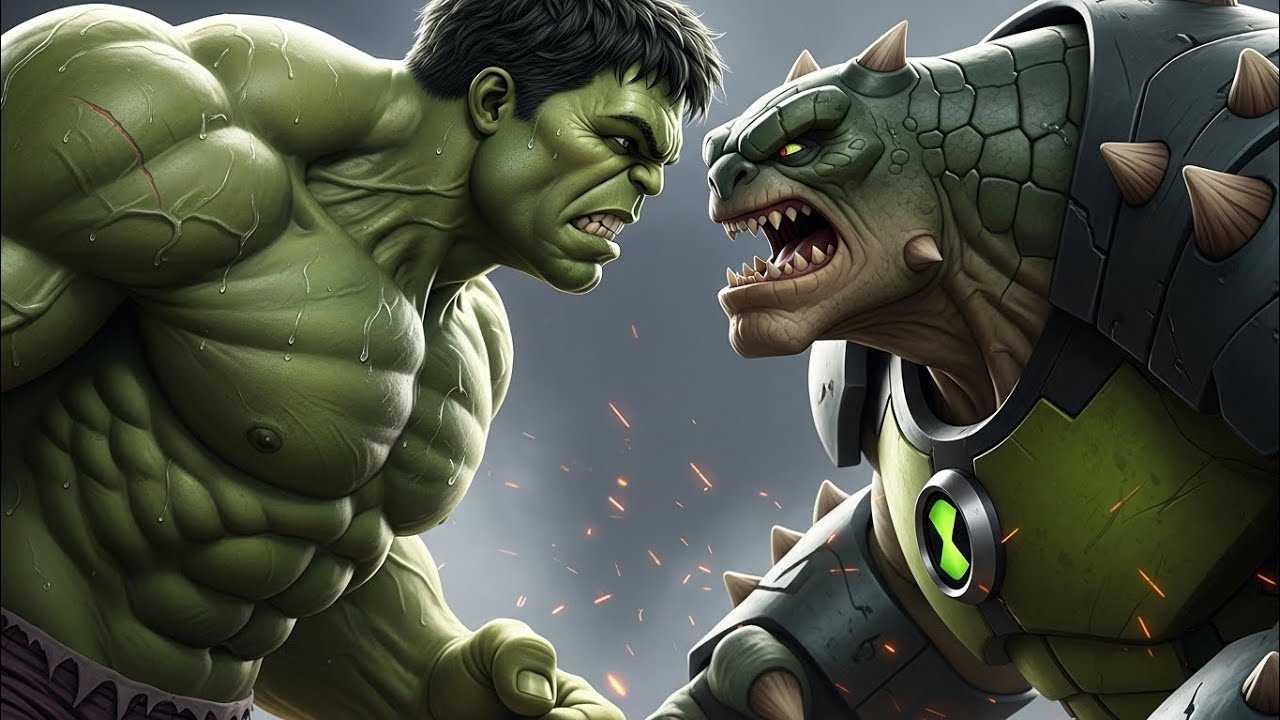Hulk vs Ben 10 Humungousaur | Epic CGI Fight Scene | Multiverse Clash ...