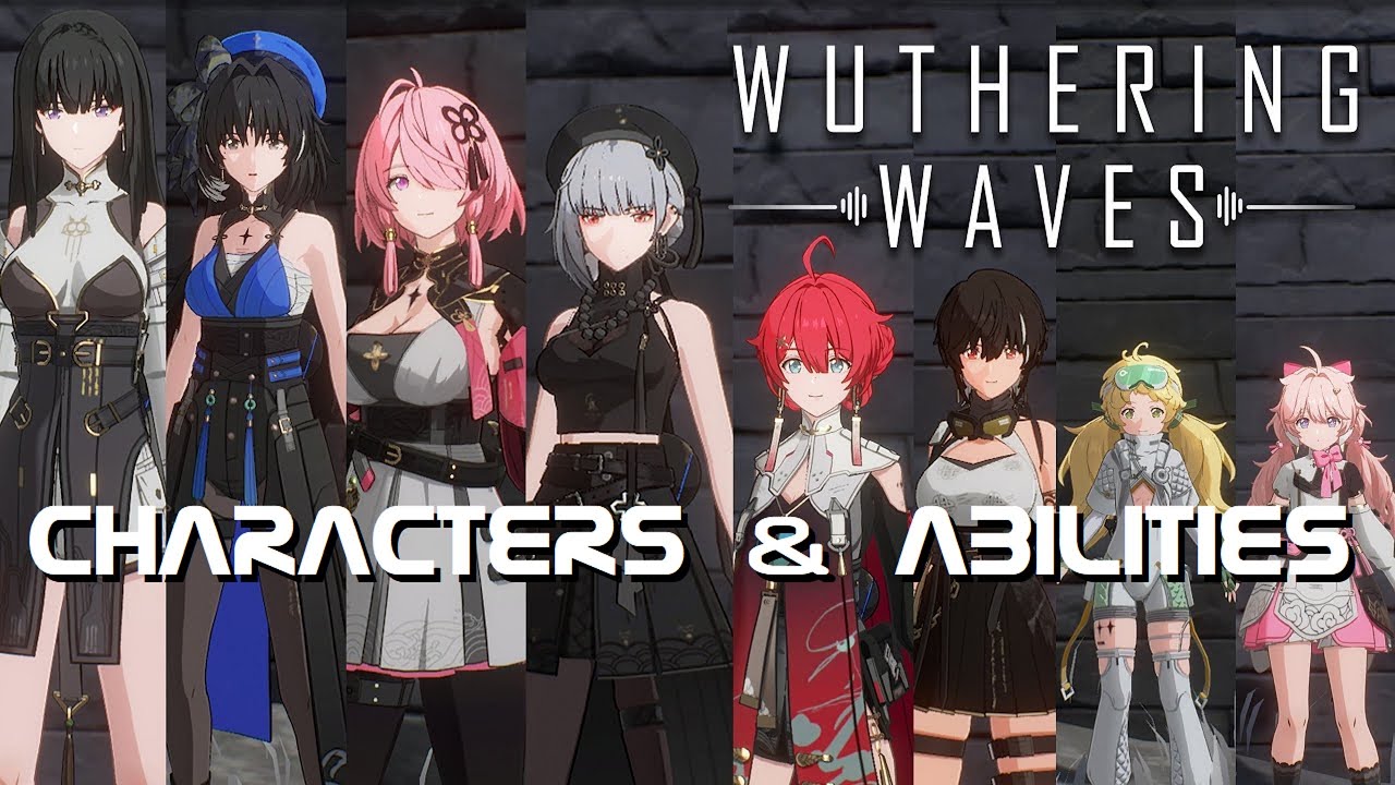 Wuthering Waves - CHARACTERS AND ABILITIES so far - YouTube