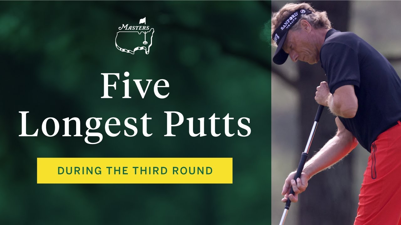 Five longest putts during the third round | The Masters - YouTube
