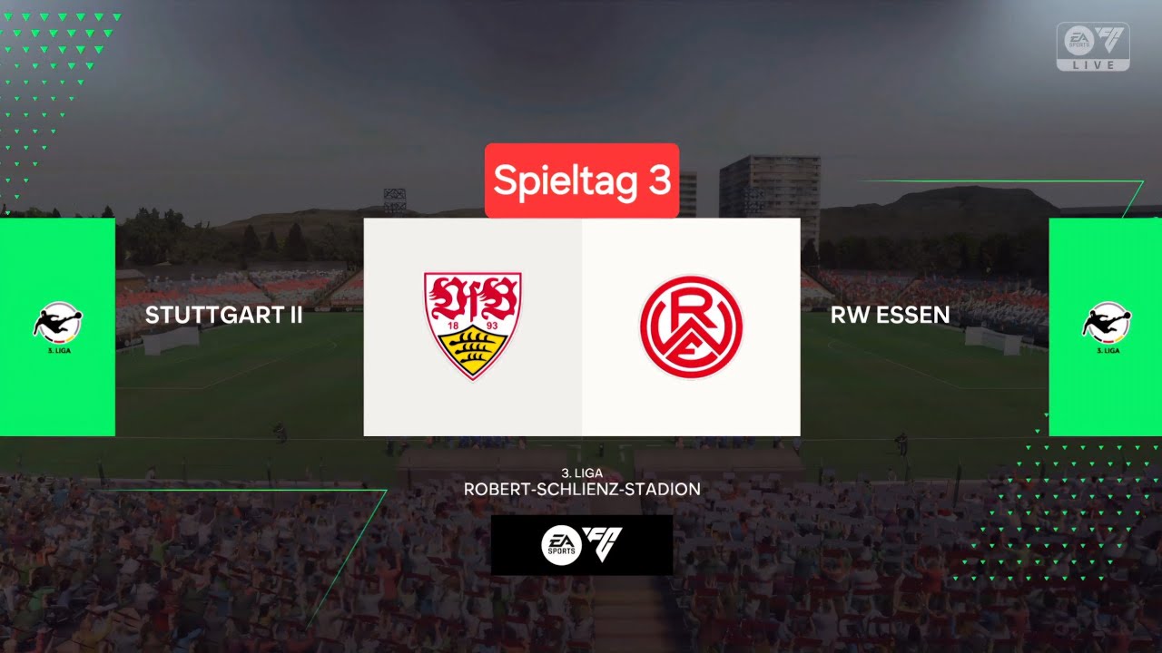 EA Sports FC 25| Spieltag 3 gegen den VfB Stuttgart II |RWE Karriere ...