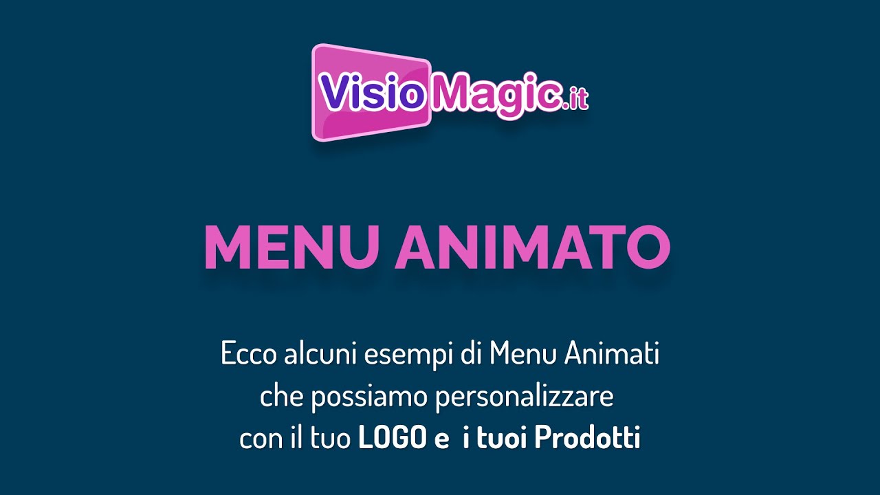 Servizio di creazione Menu Animato Personalizzato per Ristoranti, Bar ...