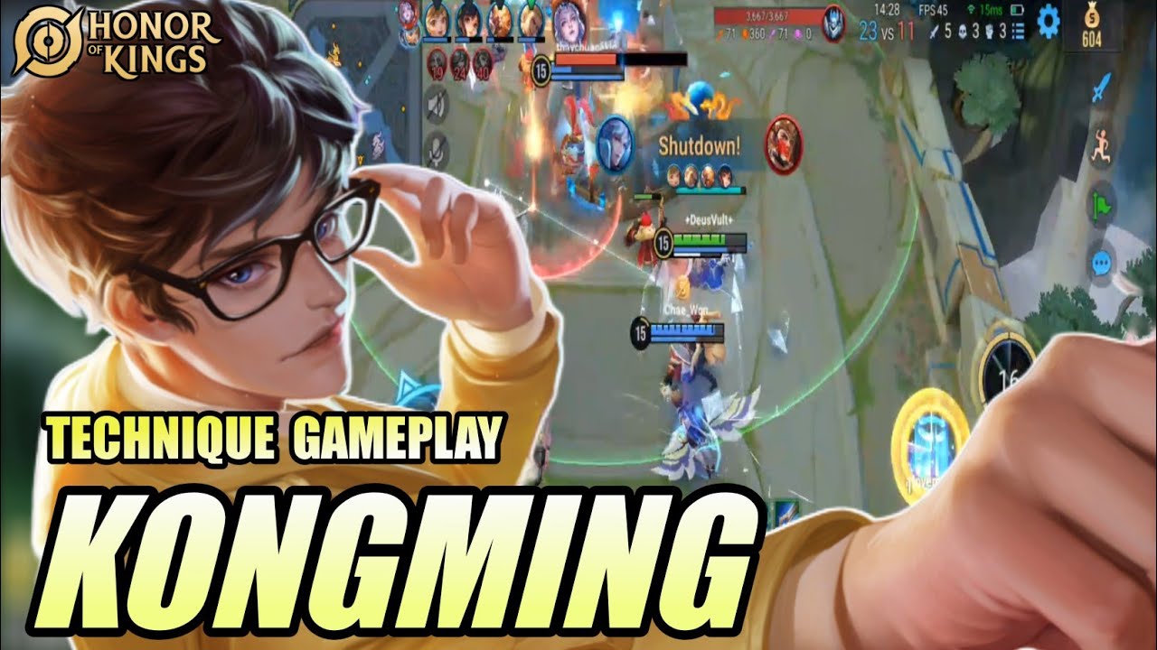 KONGMING Technique Gameplay Honor of Kings (HOK) DAMAGE bursh ultimate ...