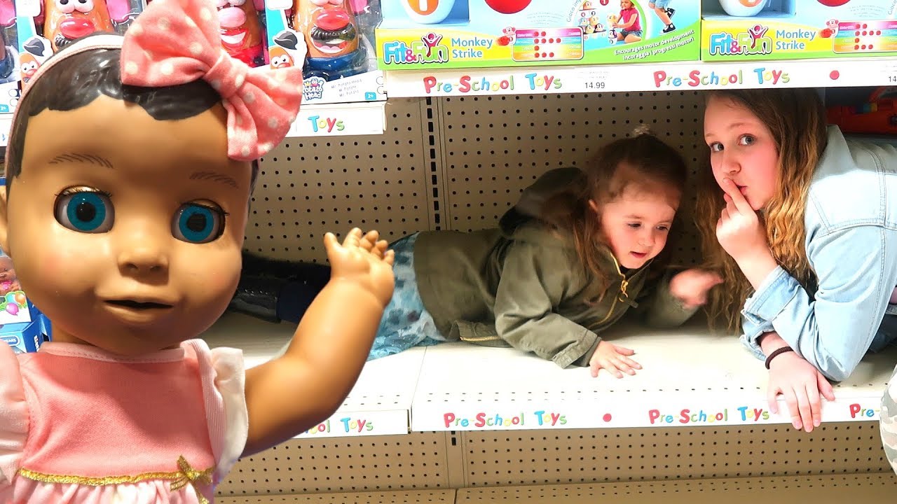 Hide and Seek Baby Doll Play in Toy Store! Ruby Rube & Bonnie Kids ...