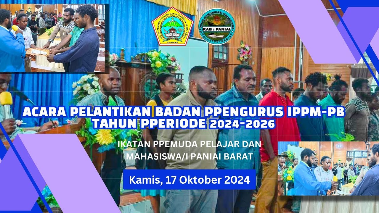 PELANTIKAN BADAN PENGURUS IPPM-PB SE-NABIRE PERIODE 2024-2026 SUKSES DIGELAR - YouTube