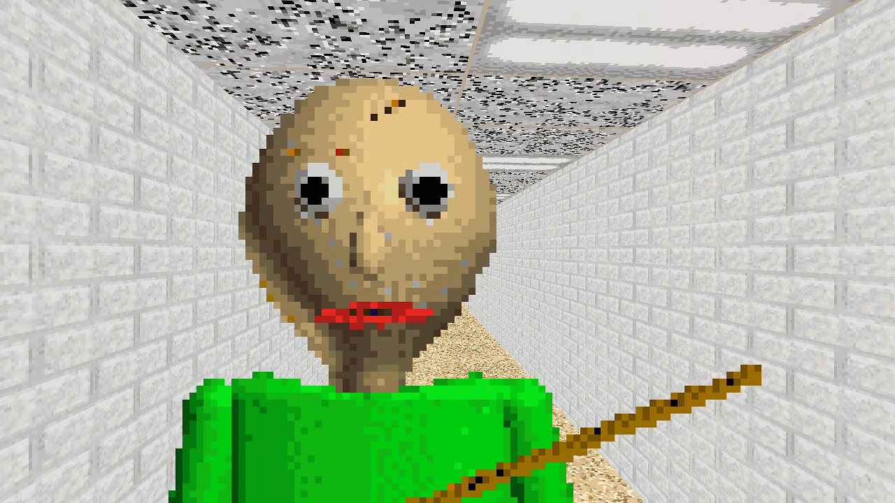 Playing baldi's basics on mobile - YouTube