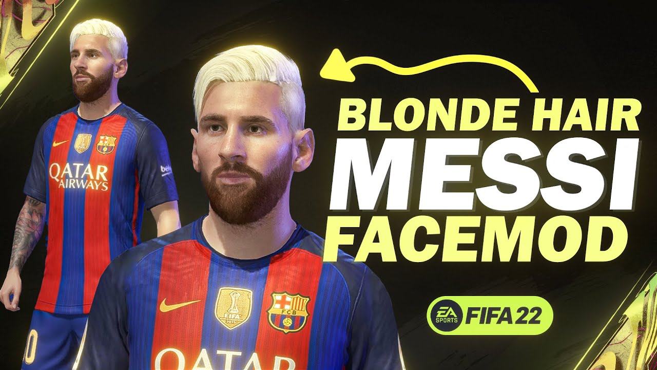 Messi Blonde Hair 2017 FaceMod For FIFA 22 - YouTube