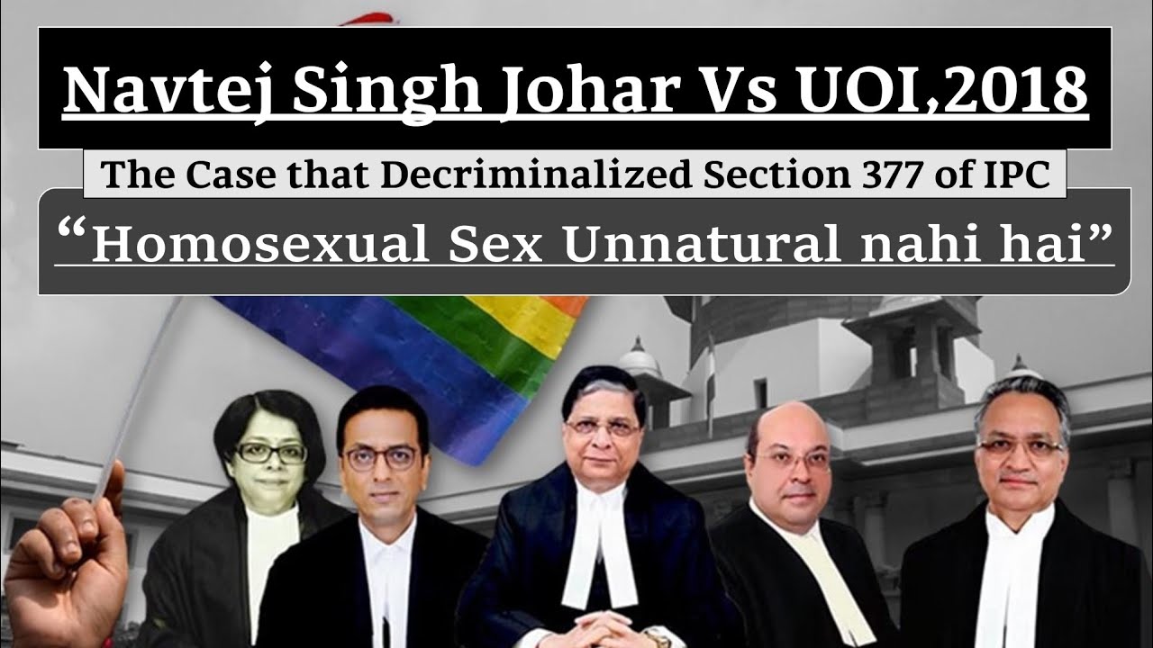 Navtej singh Johar Vs UOI,2018 | Section 377 ,IPC | Decriminalize ...