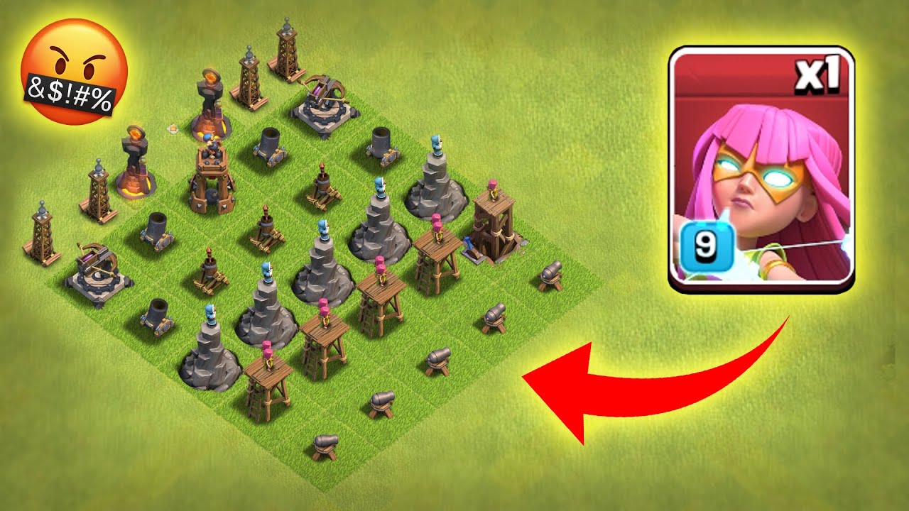 New Level-1 Defence Base vs Super Archer | Clash of Clans ...