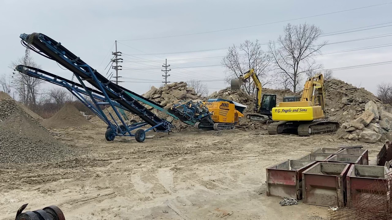 Rebel Concrete Crusher Operation - YouTube