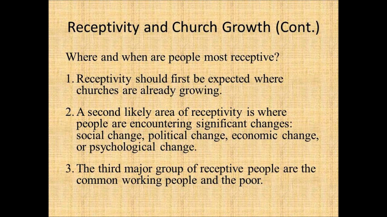 Receptivity (4-A) - YouTube