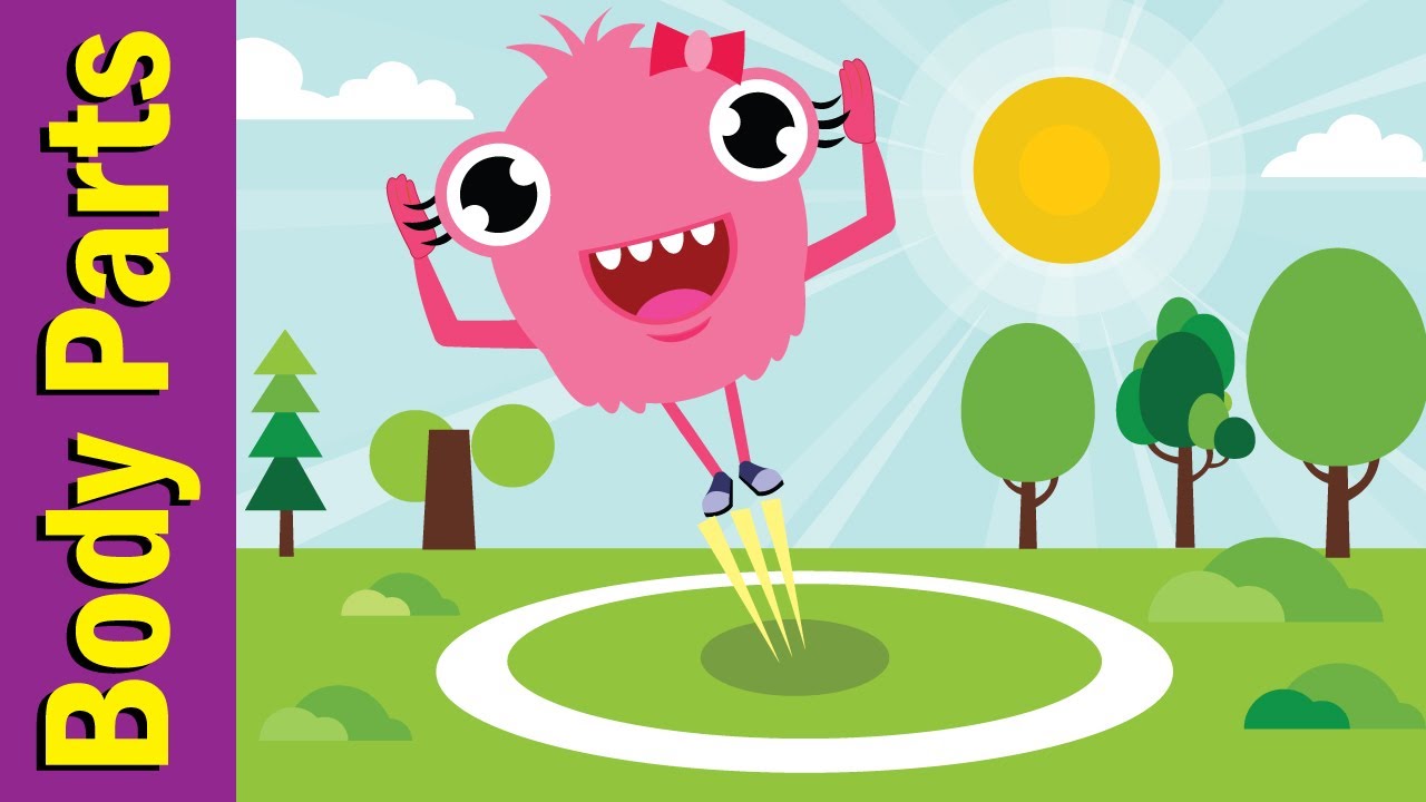 Around a Circle | Body & Action Verbs Song | Fun Kids English - YouTube