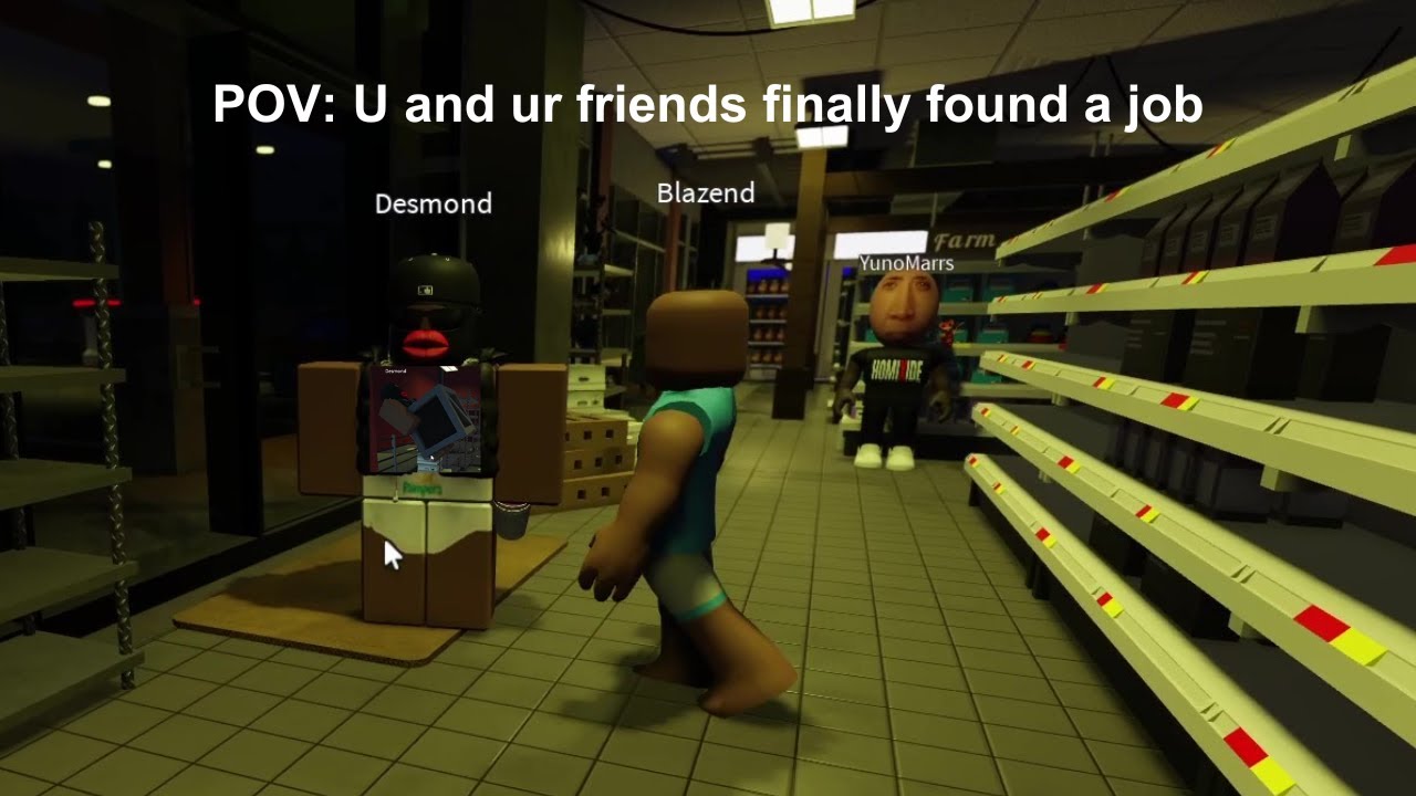 4 brokies works at a grocery store | Roblox Cliffside Station - YouTube