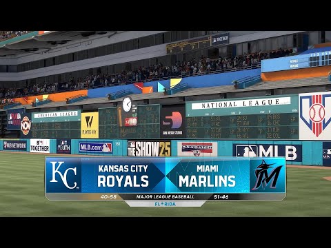 MLB The Show 25 (PS5) (Miami Marlins Season) Game #98: KC @ MIA
