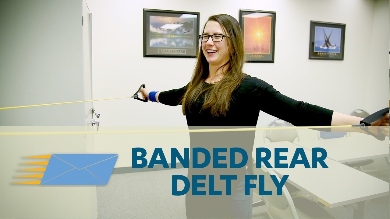Banded Rear Delt Fly - YouTube