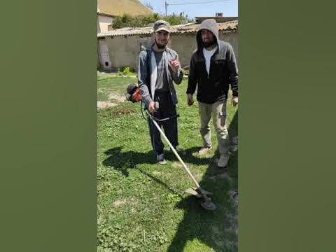 бензоболгарка из бензокосилки - YouTube