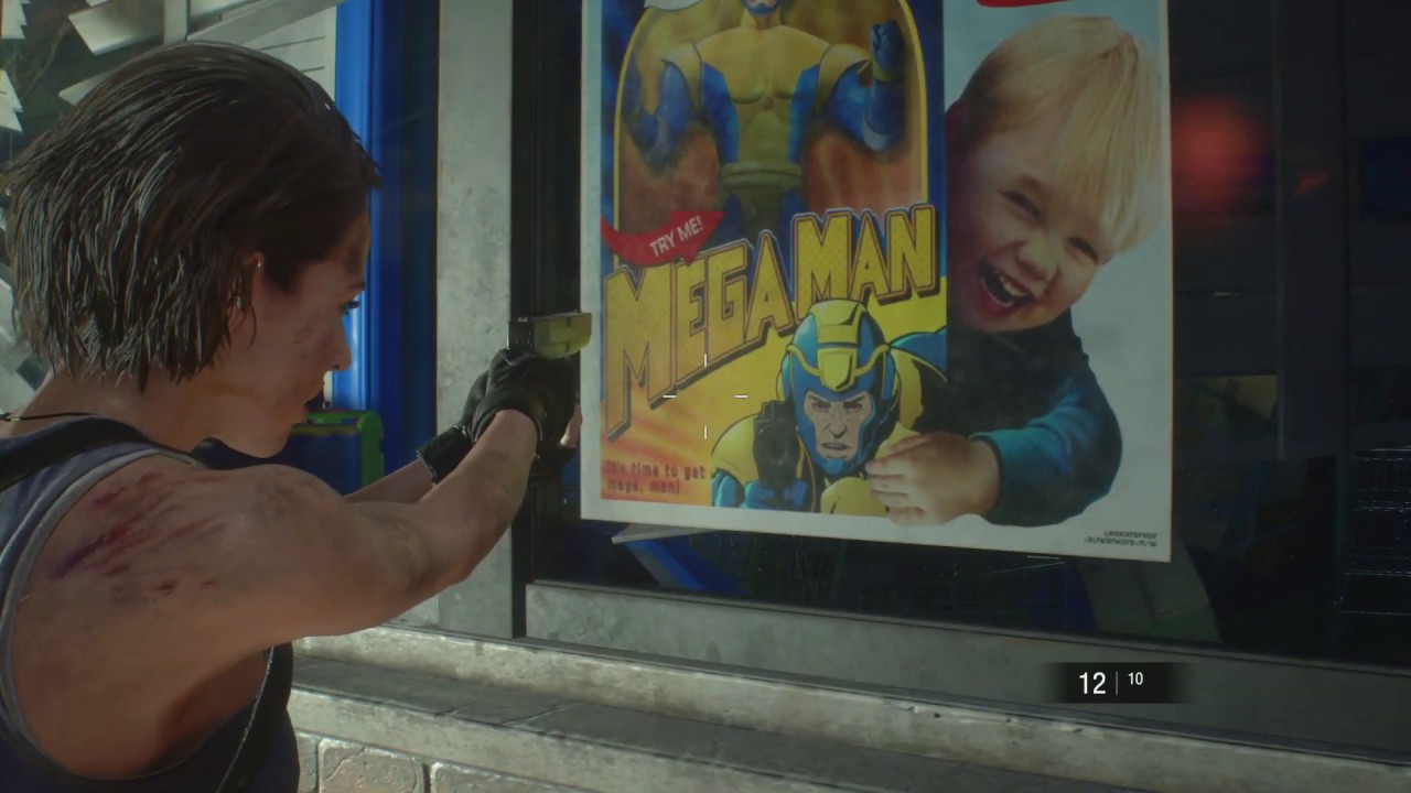 RESIDENT EVIL 3 REMAKE DEMO - Easter egg de Mega Man - YouTube