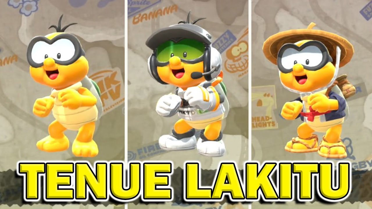OBTENIR TOUTES LES TENUE DE LAKITU | Mario Kart World - YouTube