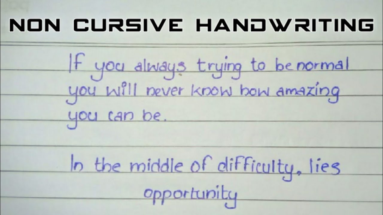 Beautiful print handwriting | non cursive handwriting | CALLIGRAPHY ...
