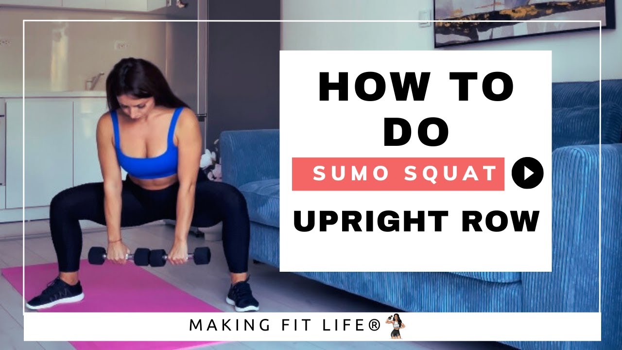 Sumo DB Squat to Upright Row #dumbbellexercises #fullbodyexercise # ...