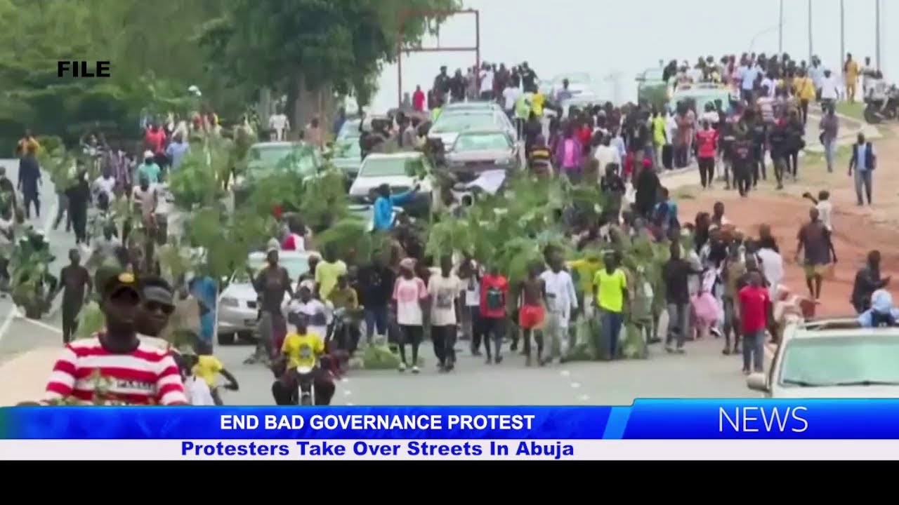 End Bad Governance Protest: Protesters Take Over Streets In Abuja - YouTube