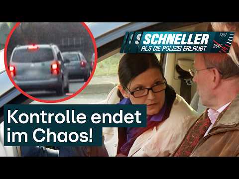 Kontrolle eskaliert: Aggressive Frau flüchtet ohne Führerschein | Schneller als die Polizei erlaubt