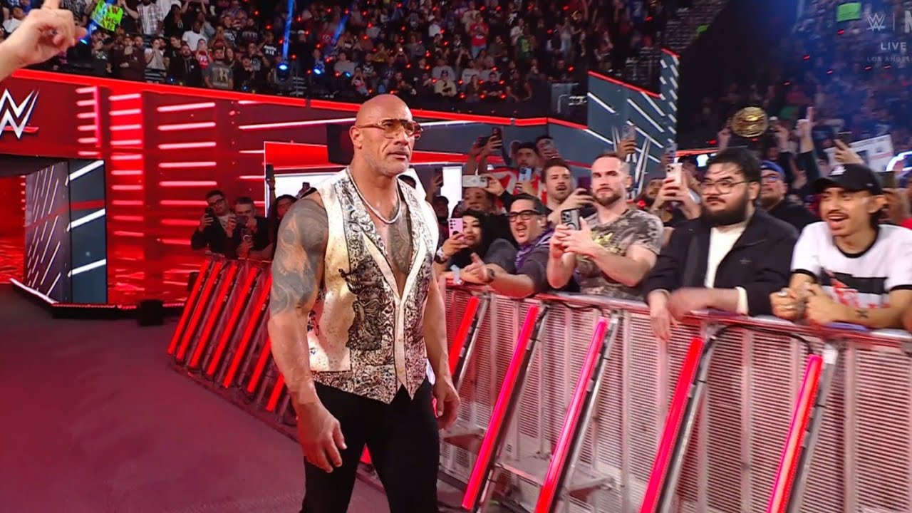 The Rock returns babyface Roman Reigns wwe Raw netflix highlights ...